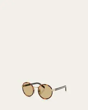 Prada 0pr B56s Steel Oval Sunglasses - Yellow