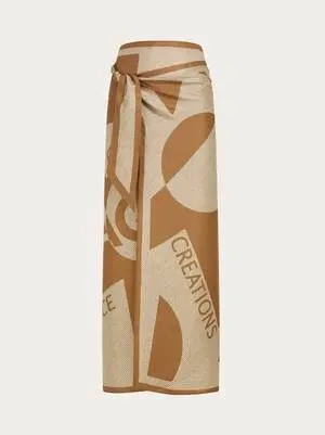 FERRAGAMO Venna Logo Sarong Skirt