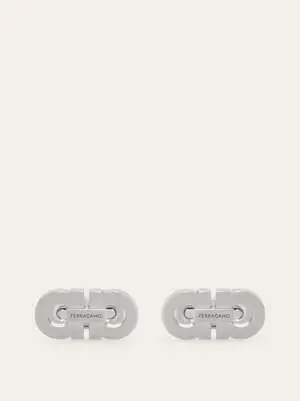 FERRAGAMO Double Gancini Cufflinks - Silver
