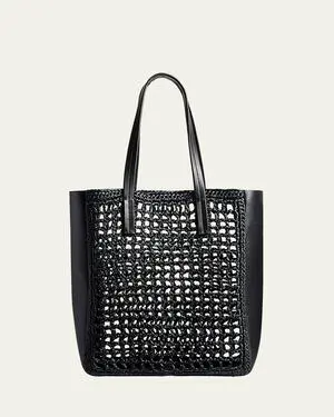 Khaite Zoe Small Raffia Tote Bag - Black