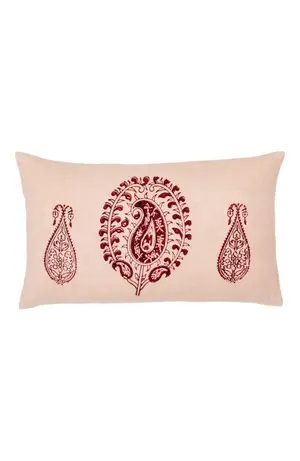 ALAMWAR Tashkent Lumbar Pillow Cover - Plum
