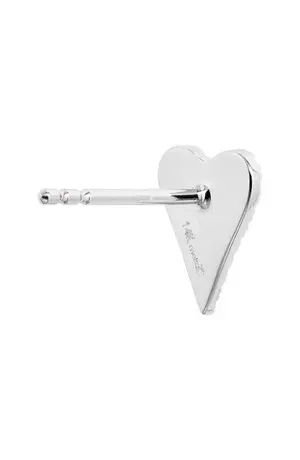 Meira T Elongated Diamond Heart Stud Earrings