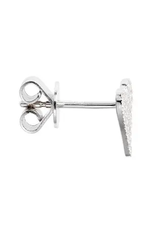 Meira T Elongated Diamond Heart Stud Earrings