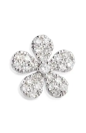 Meira T Diamond Pavé Flower Stud Earrings