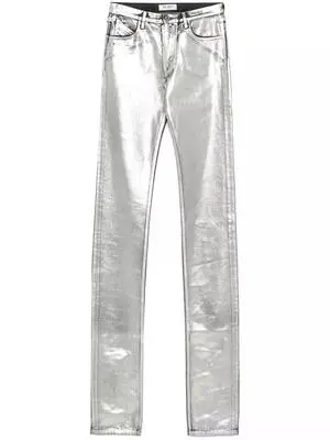 Attico Metallic-finish Jeans