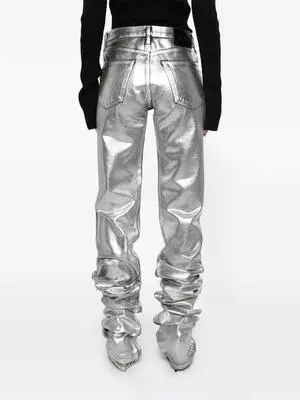 Attico Metallic-finish Jeans