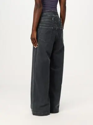 Attico Wide Leg Jeans - Charcoal