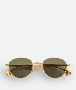 BOTTEGA  VENETA Bottega Veneta Fin Pantos Sunglasses - Gold