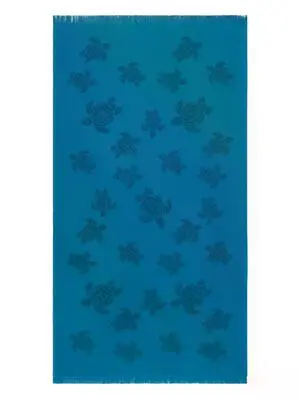Vilebrequin Turtles Jacquard Beach Towel - Blue