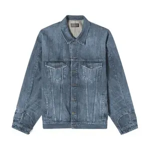 Balenciaga Deconstructed Denim Jacket - Blue