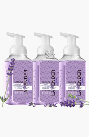 LOVERY Foaming Hand Soap Pack Of 3 With Free Swarovski Bracelet - Lavender Jasmine