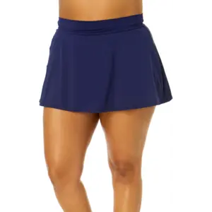 ANNE COLE PLUS Skort Swim Bottom - Navy