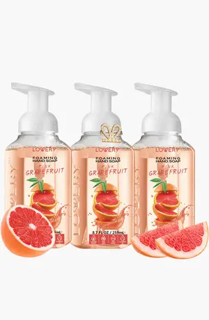 LOVERY Foaming Hand Soap Pack Of 3 - Pink Grapefruit