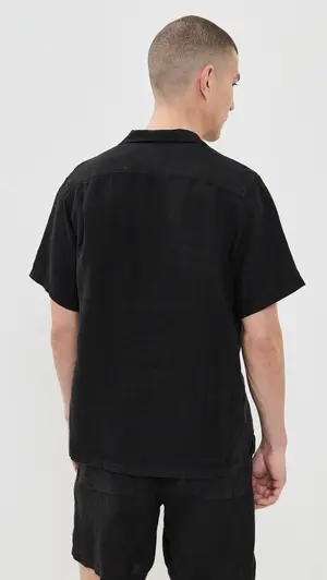BATHER Linen Shirt - Black
