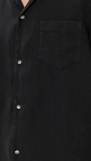 BATHER Linen Shirt - Black