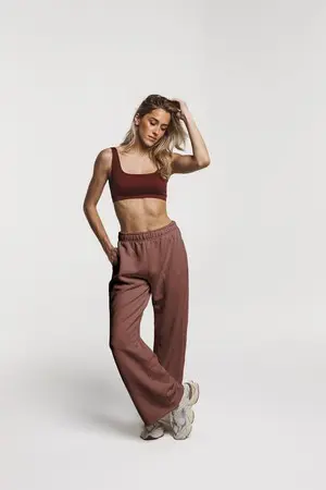 LDMA Straight Leg Sweatpants - Espresso Rose