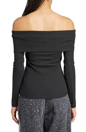 ADIDAS ORIGINALS Campus 2000 Off-the-shoulder Top