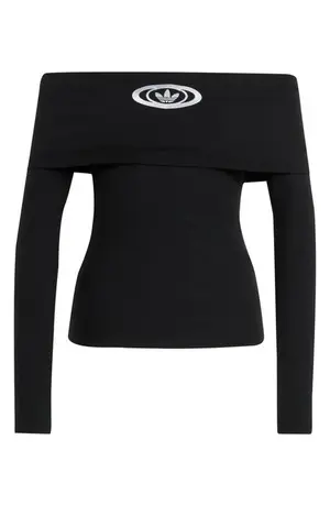 ADIDAS ORIGINALS Campus 2000 Off-the-shoulder Top