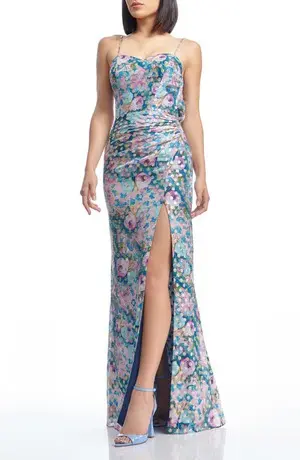 Dress The Population Drae Floral Evening Gown