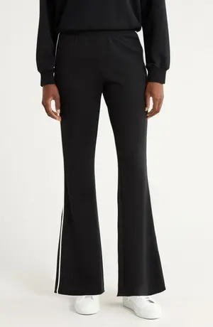 Spanx Airessentials Pique Flare Leg Pants - Very Black