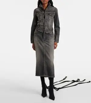 Balenciaga Lace-up Denim Jacket