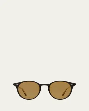Garrett Leight Clune Sun Round Sunglasses - Black