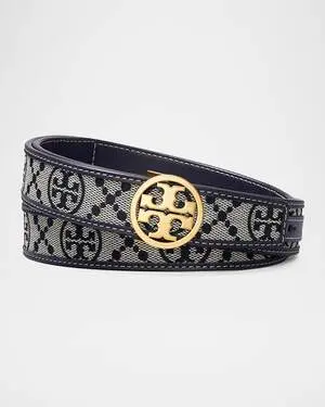 Tory Burch Miller Monogram Belt - 405 Tory Navy