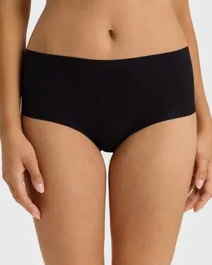 Hanro Invisible Cotton Full Mid-rise Briefs - Black
