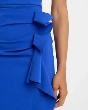 Chiara Boni La Petite Robe Off-shoulder Mermaid Gown - Azulejo