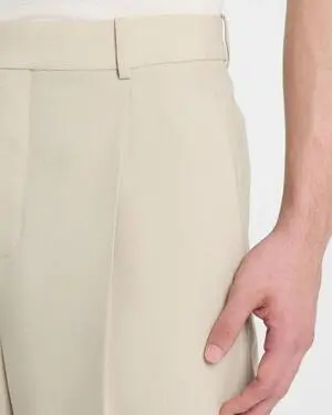 Saint Laurent Pleated Wool-silk Trousers - Camel
