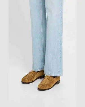 Saint Laurent Le Suede Penny Loafers - Cuoio