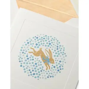 Smythson Easter Bunny Greetings Card 15cm X 15cm