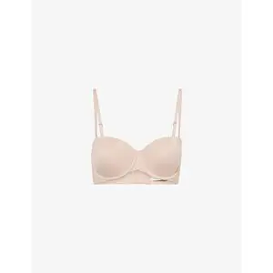 Calvin Klein Perfectly Fit Strapless Demi Stretch-woven Bra - Cedar