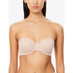 Calvin Klein Perfectly Fit Strapless Demi Stretch-woven Bra - Cedar