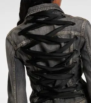 Balenciaga Lace-up Denim Jacket