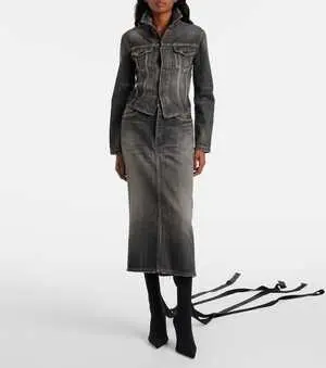 Balenciaga Lace-up Denim Jacket