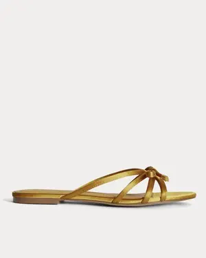 Everlane Bow Sandal - Golden Sun Satin