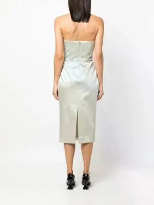 MAISON MARGIELA Strapless Silk Midi Dress