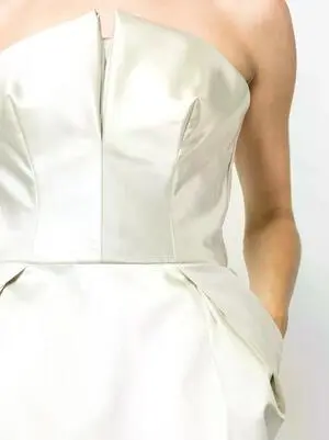 MAISON MARGIELA Strapless Silk Midi Dress