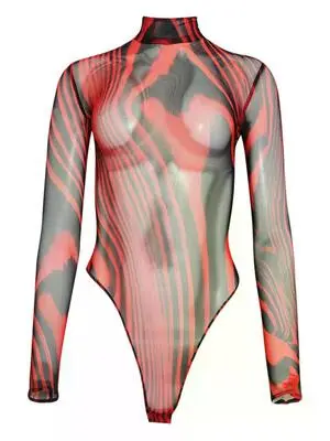 David Koma Printed Bodysuit