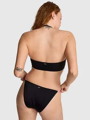 Pink Banded Cheeky Bikini Bottom - Multicolored