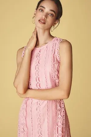Endless Rose Textured Sleeveless Midi Dress - Pink