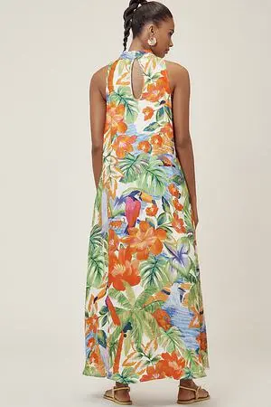 Anthropologie Farm Rio Halter Maxi Dress - Haven