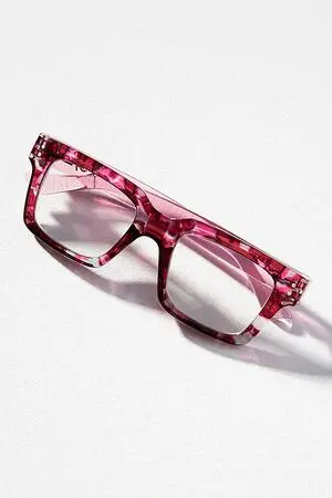 PEEPERS XOXO Square Blue Light Readers Pink
