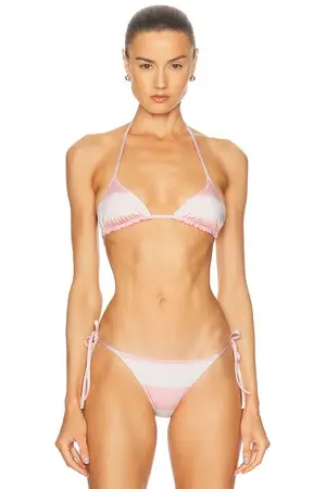 Solid & Striped The Iris Reversible Bikini Top - Gelato Stripe