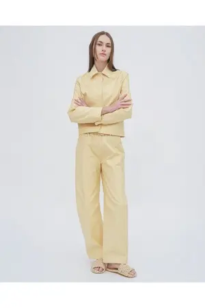 Rosetta Getty Belted Straight Taper Tab Pant