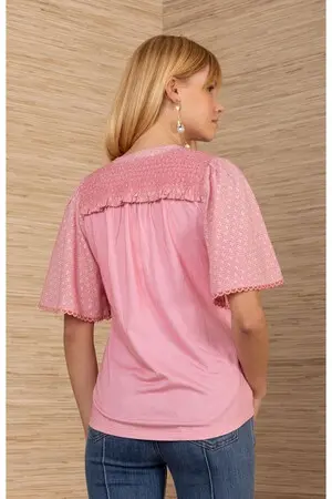 Hale Bob Keilani Supima Cotton Top - Pink