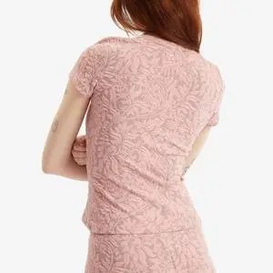 FRUITY BOOTY Posy Jacquard Short Sleeve Top