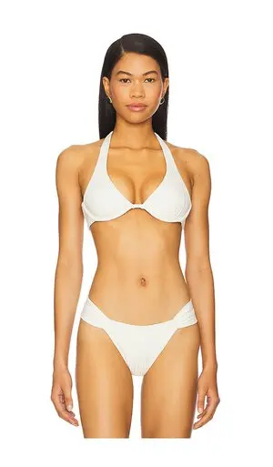 L*Space Eco Ocean Rib Isa Bikini Top - Cream