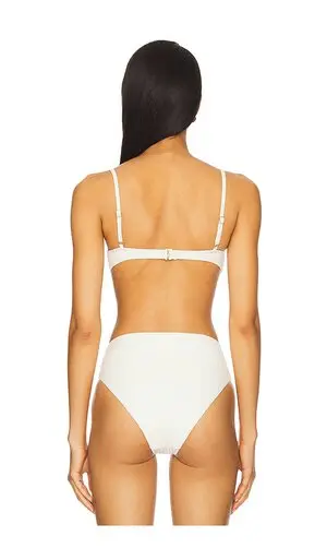 L*Space Eco Ocean Rib Peyton Bikini Top - Cream